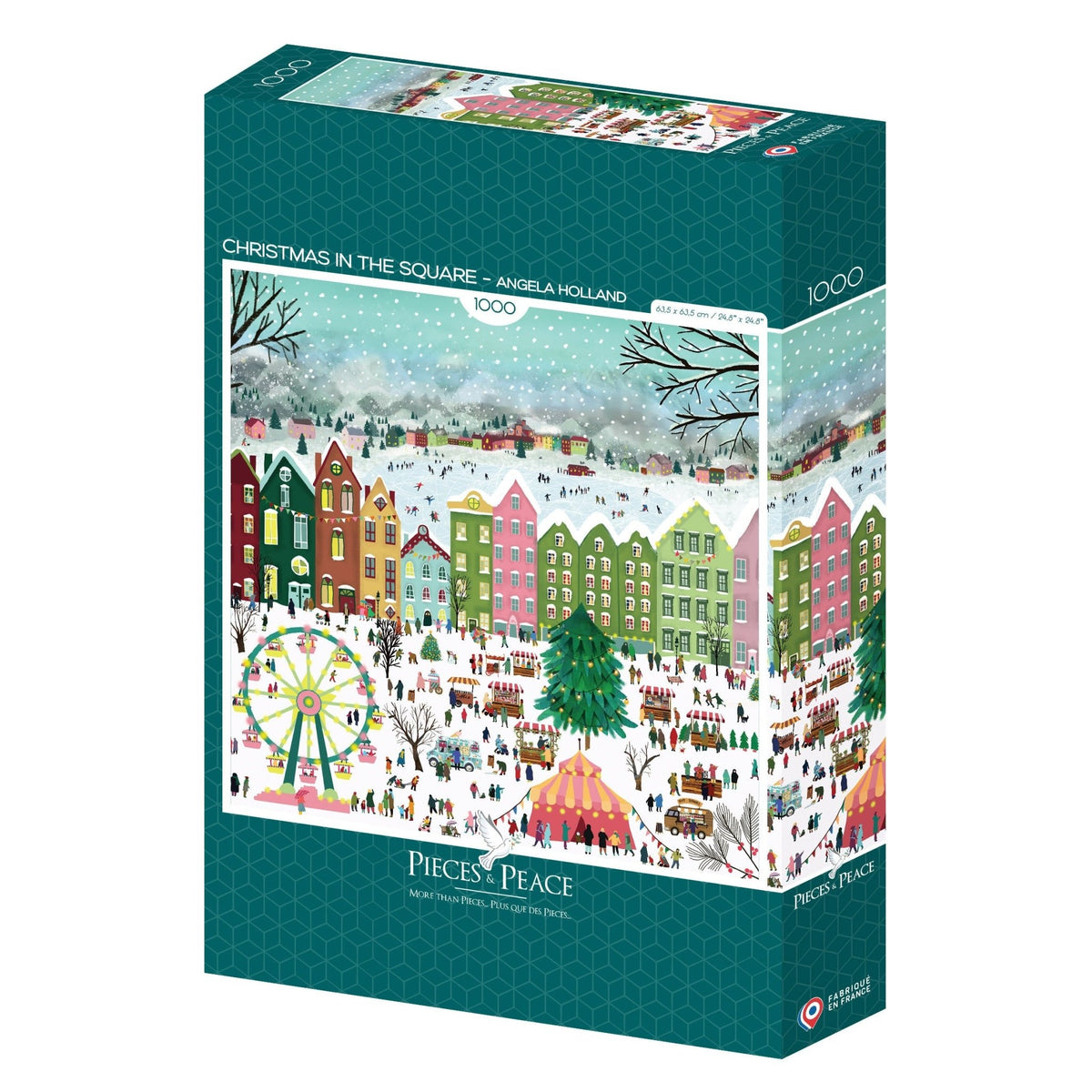 Noel sur la Place - Puzzle 1000 pièces - Angela Holland - Laine et Tricot