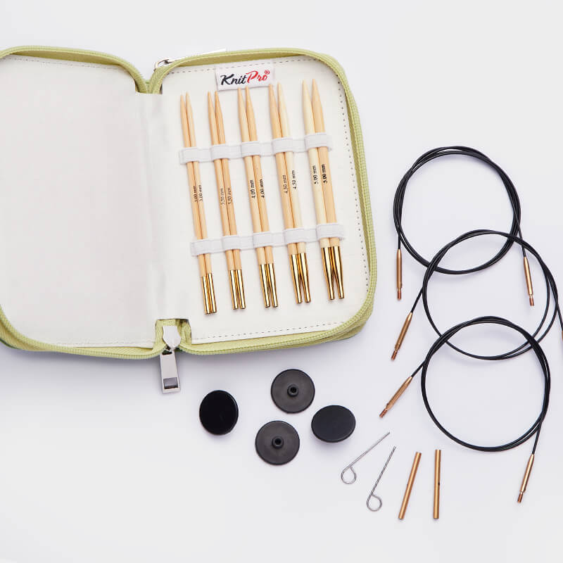 Bamboo Starter Interchangeable Circular Needle Set - Knit Pro - Wool ...