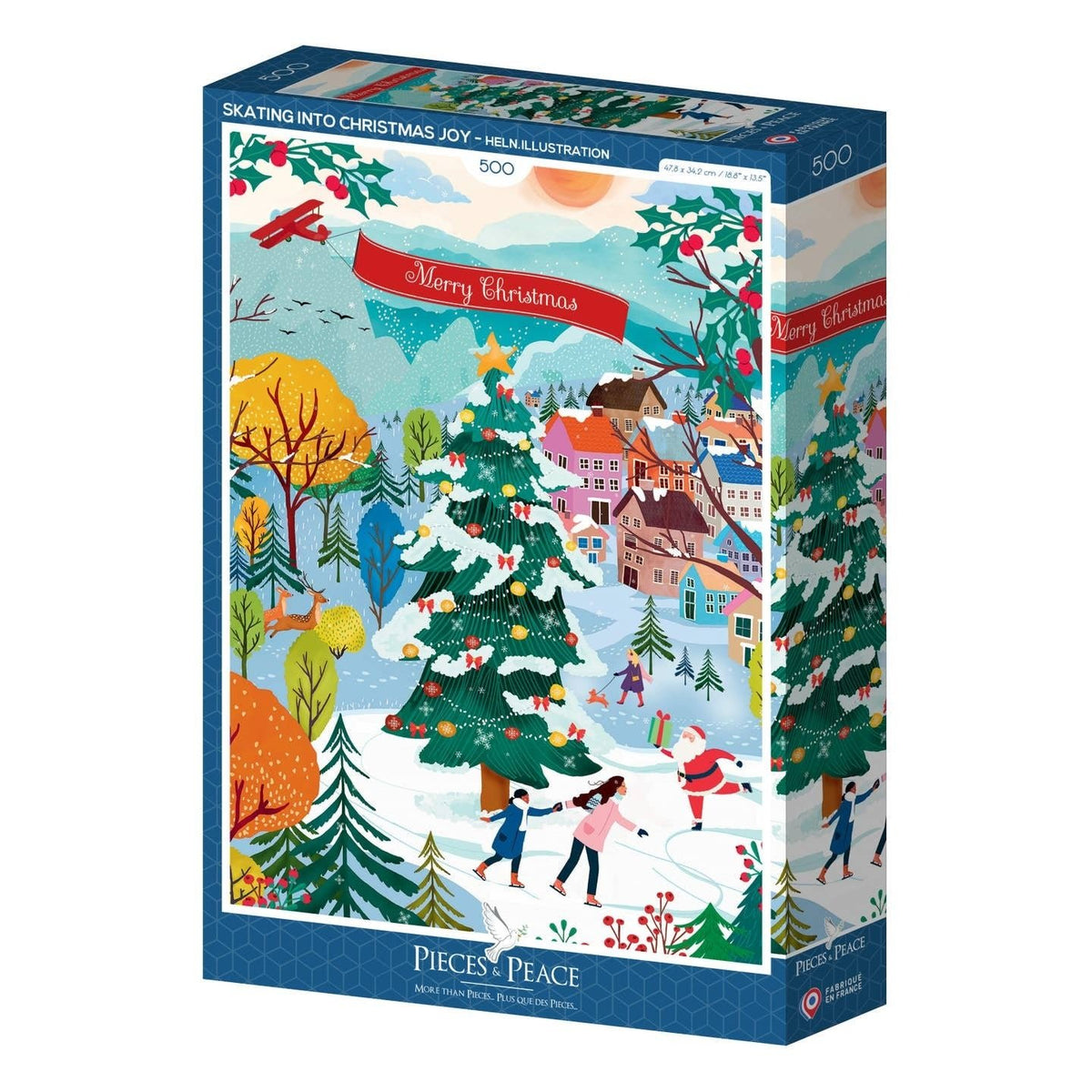Skating in the Joy of Christmas - 500-piece puzzle – Laine et Tricot