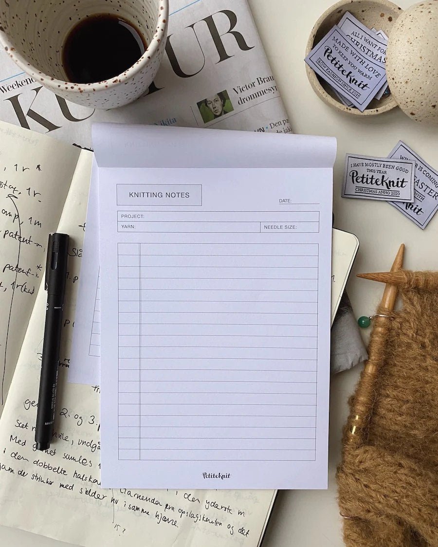 "Knitting Notes" PetiteKnit - Bloc-notes A5 - Petite Knit - Laine et Tricot