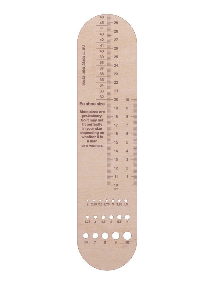 SOCK KNITTING RULER AND GAUGE - Wool and Knitting - Wool and Knitting ...
